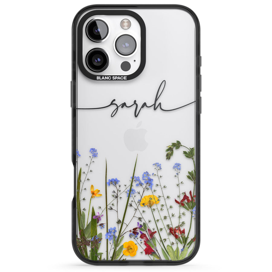 Personalised Wildflower Floral iPhone Case - Blanc Space