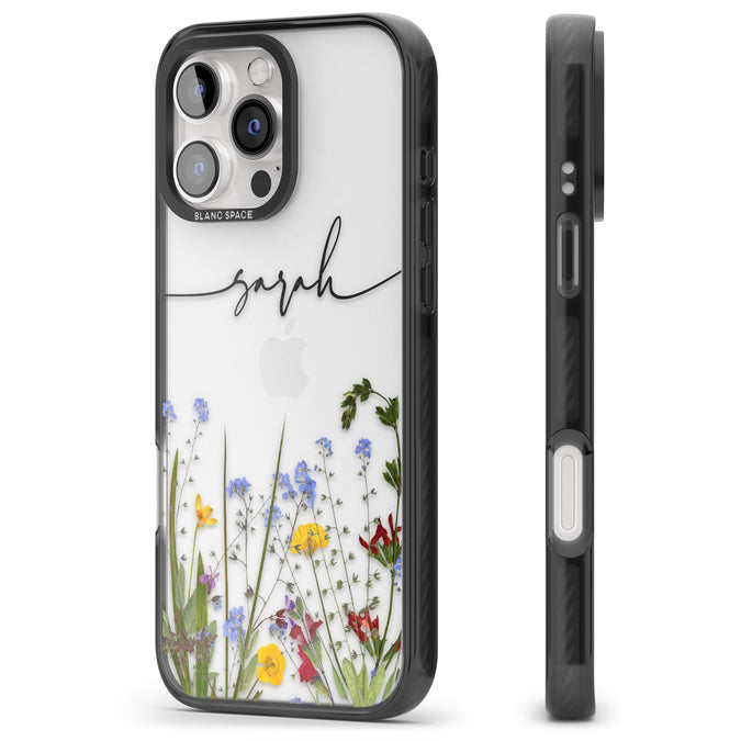 Personalised Wildflower Floral iPhone Case - Blanc Space