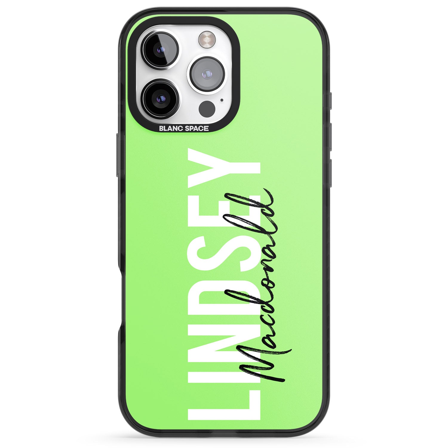 Personalised Bold Name: Lime iPhone Case - Blanc Space