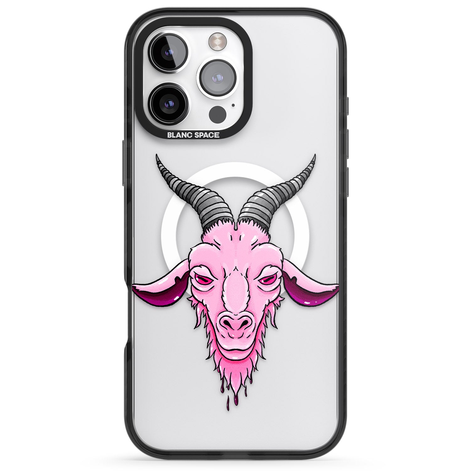 Ba-phomet iPhone Case - iPhone 16 Pro / Black Impact Case + Magsafe ...