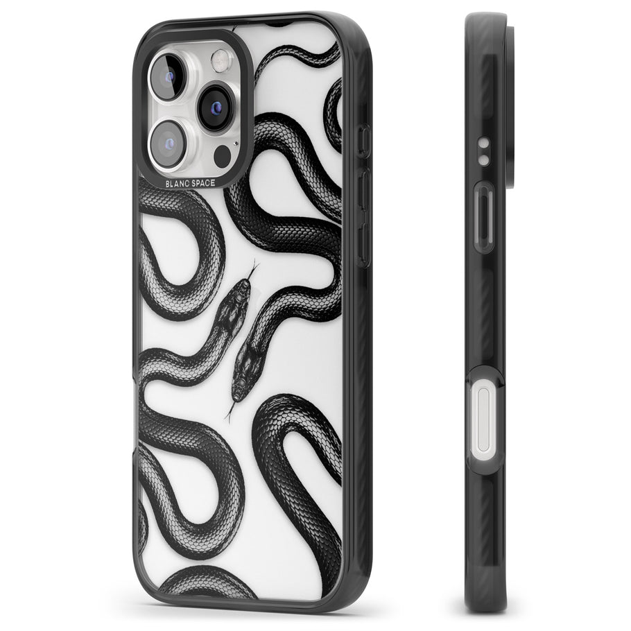 Snakes iPhone Case - iPhone 14 Pro / Black Impact Case - Blanc Space