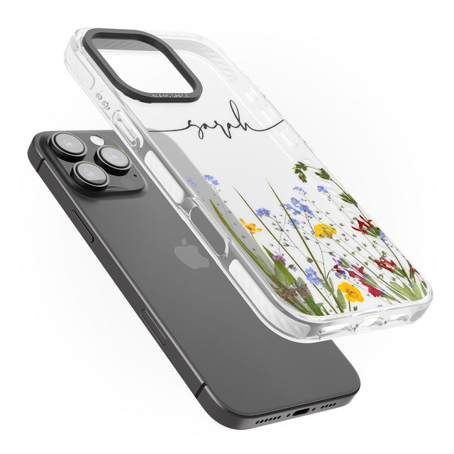 Personalised Wildflower Floral iPhone Case - Blanc Space