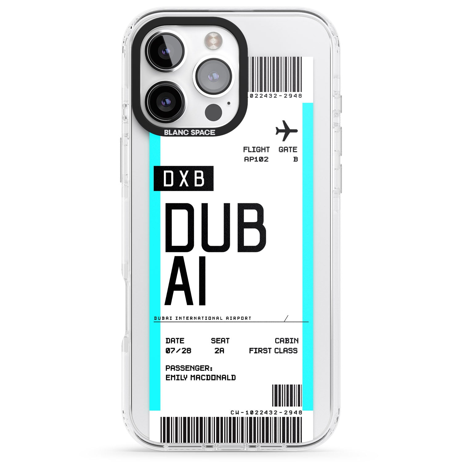 Dubai Boarding Pass Phone Case for iPhone & Samsung