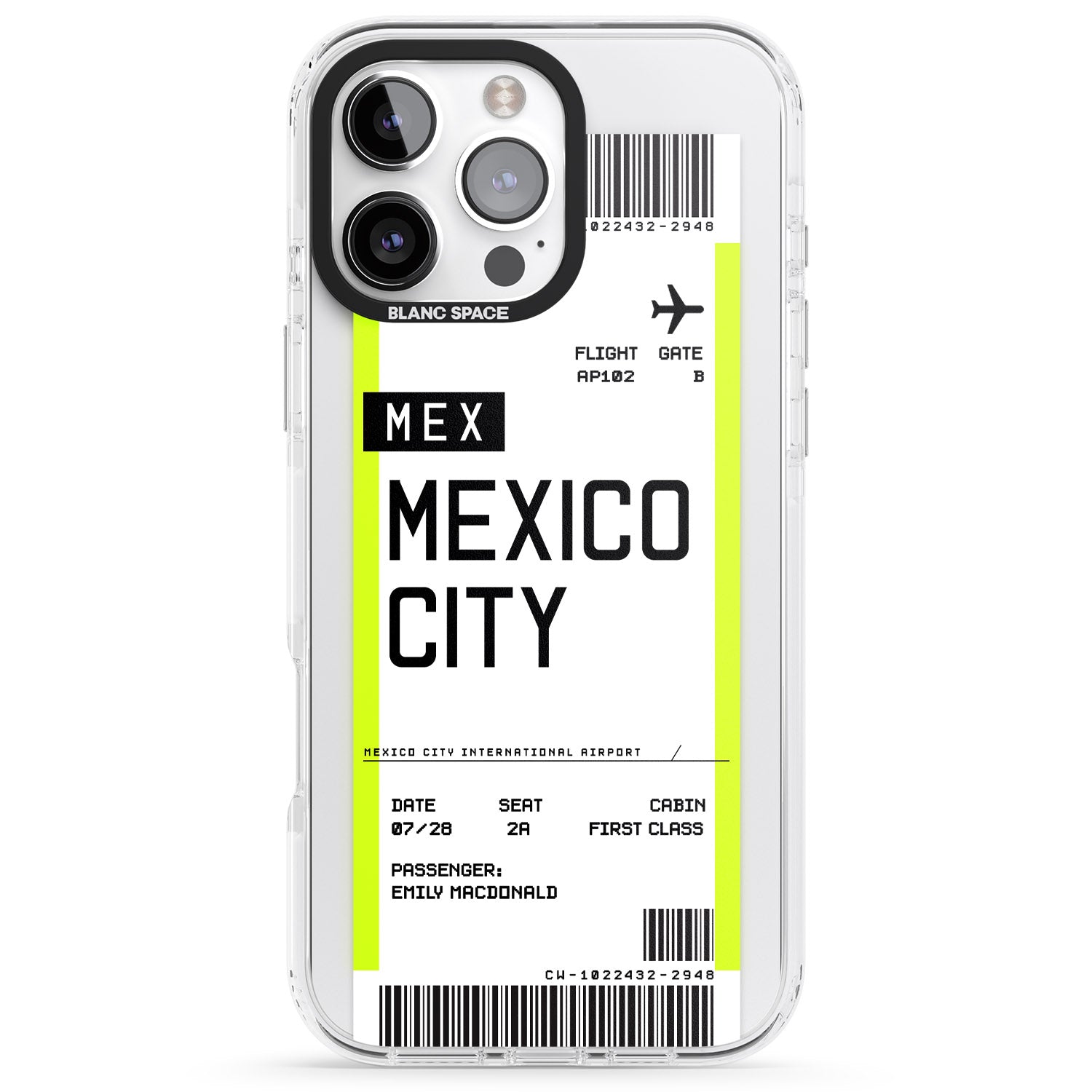 Mexico City Boarding Pass Phone Case for iPhone & Samsung