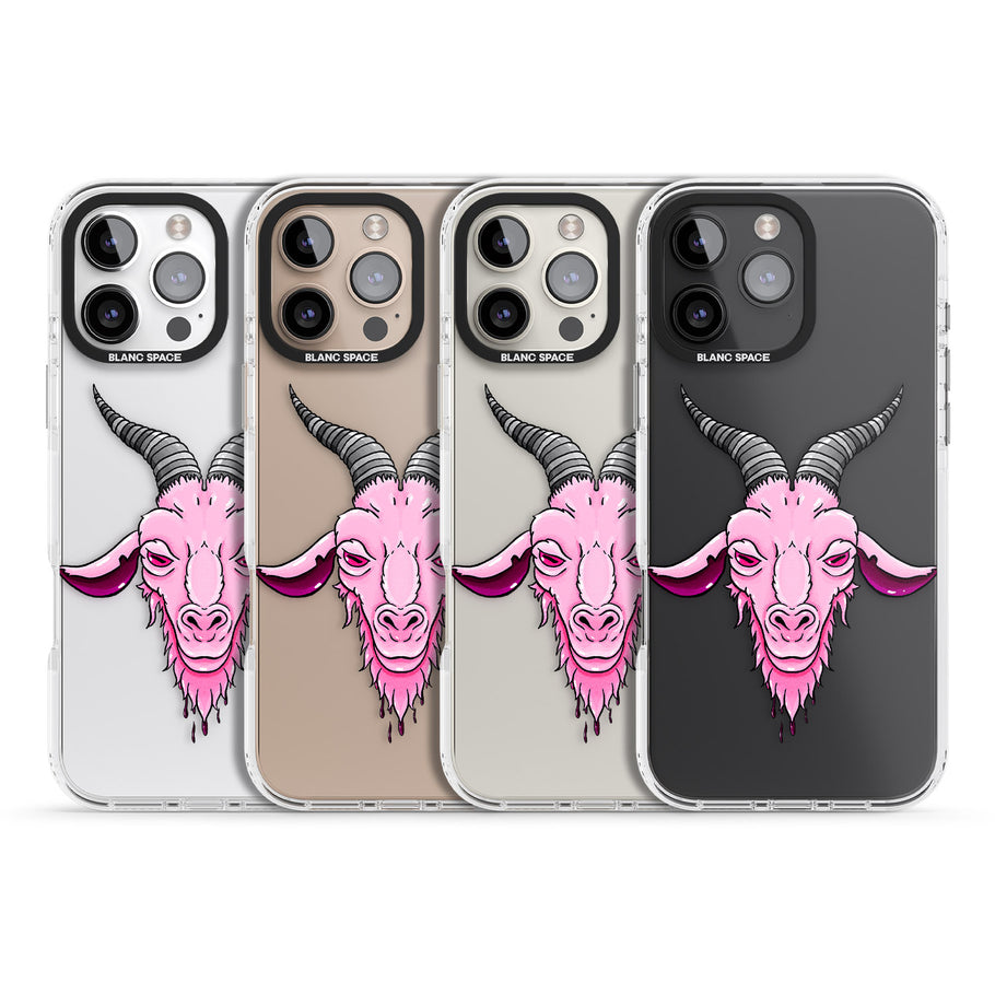 Ba-phomet iPhone Case - iPhone 15 Plus / Clear Impact Case - Blanc Space