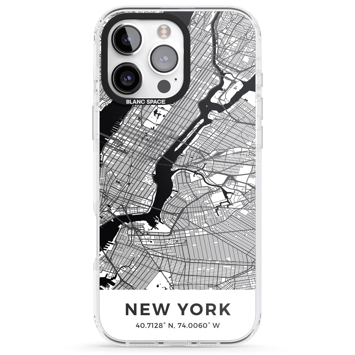 Map of New York, New York iPhone Case - iPhone 16 Pro Max / Clear ...