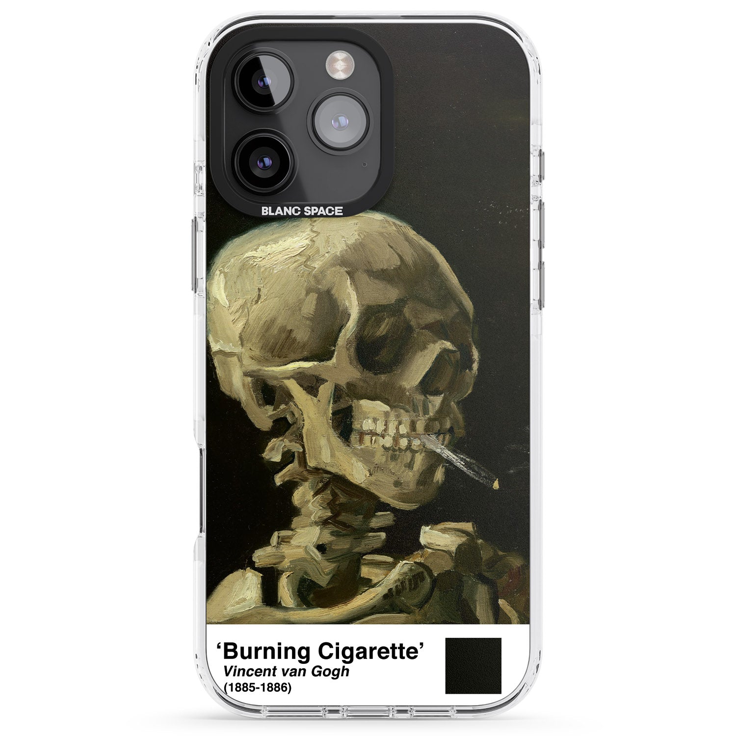 Skull with Burning Cigarette Phone Case for iPhone & Samsung