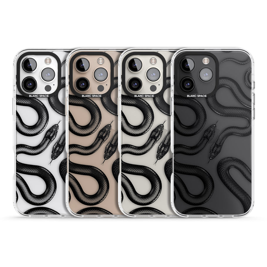 Snakes iPhone Case - iPhone 14 Pro / Black Impact Case - Blanc Space