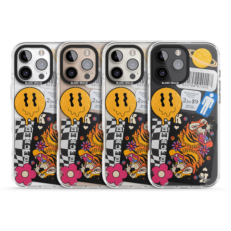 Skate Sticker Mix iPhone Case - Blanc Space