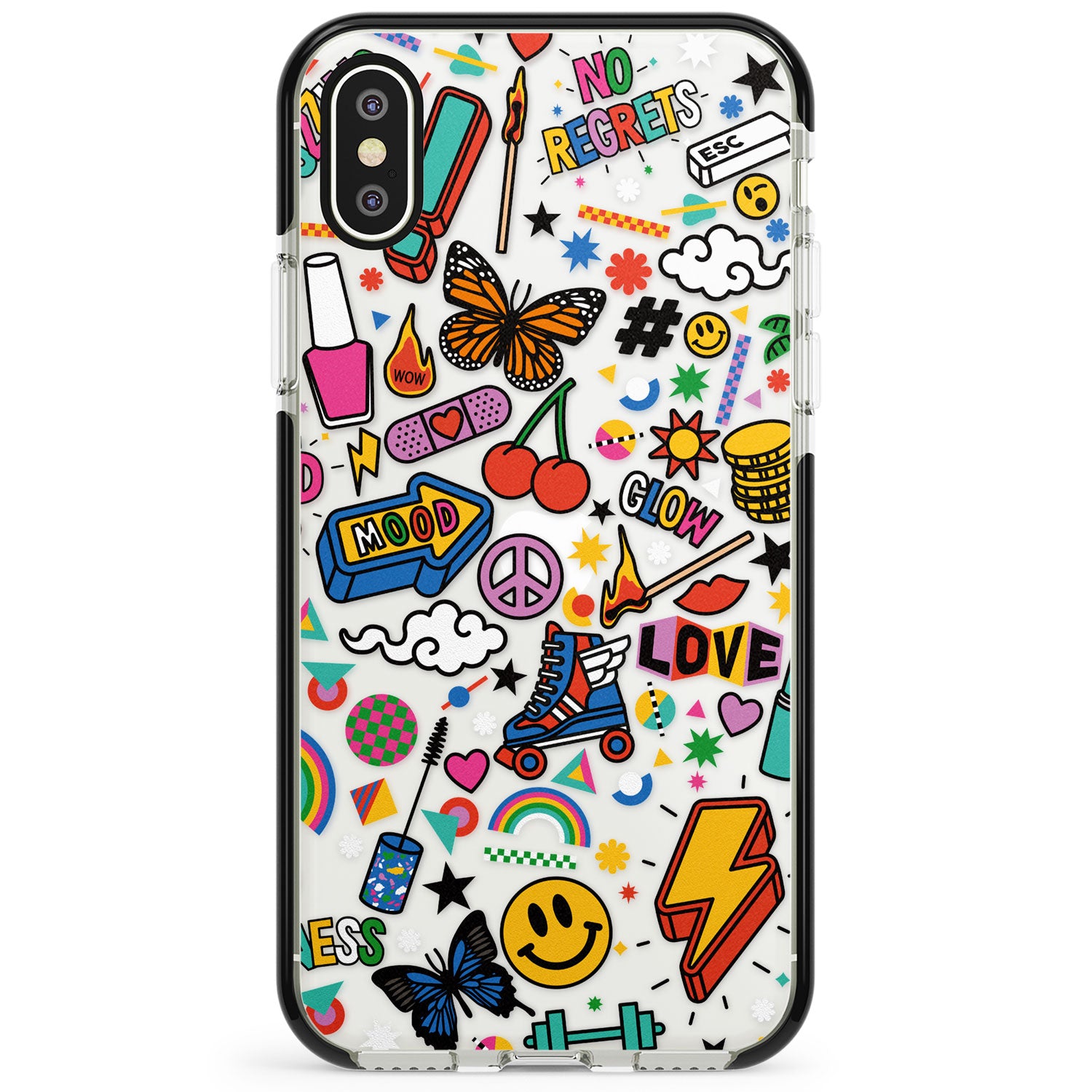 Electric Love iPhone Case - iPhone XR / Black Impact Case - Blanc Space