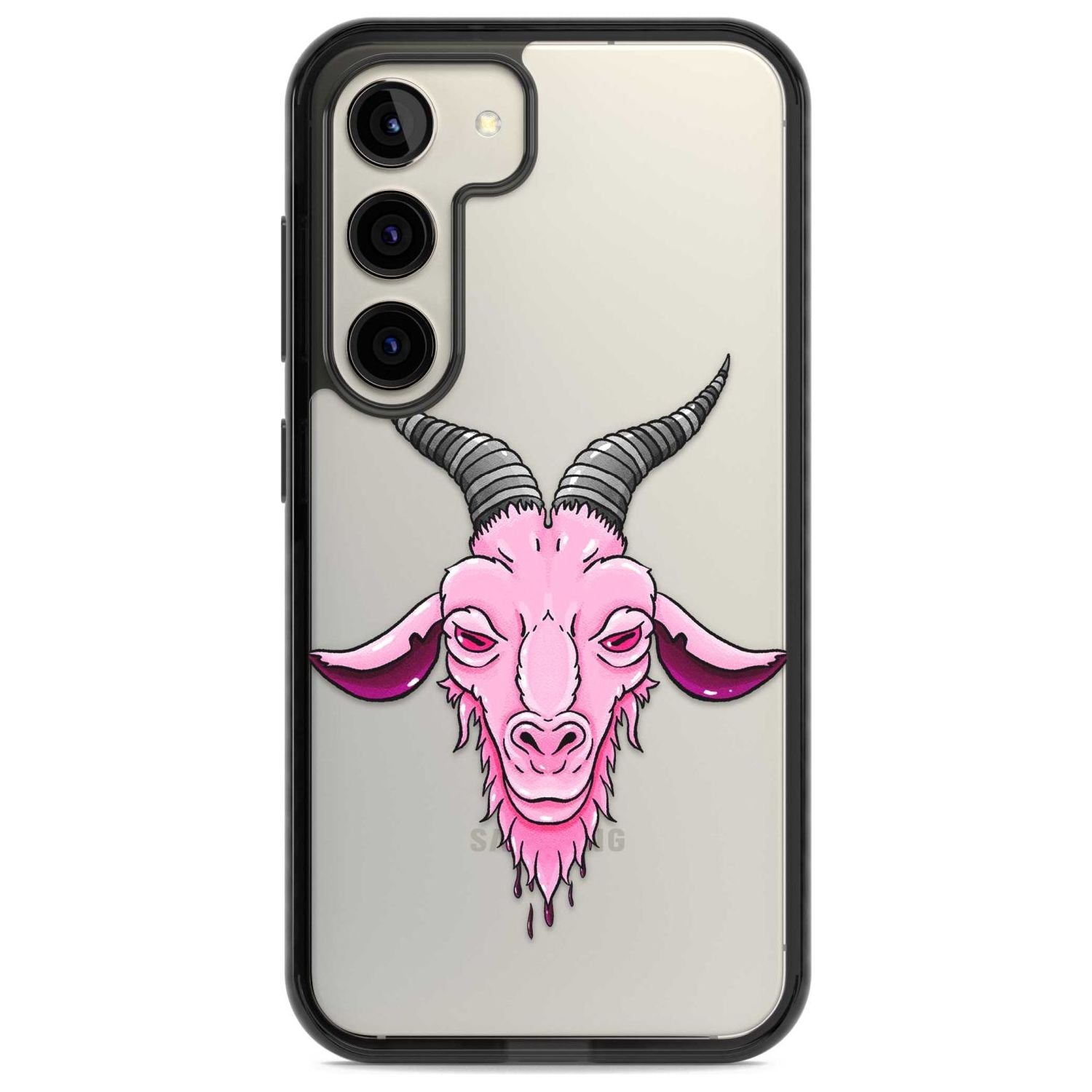 Ba-phomet iPhone Case - Samsung S24 / Black Impact Case - Blanc Space