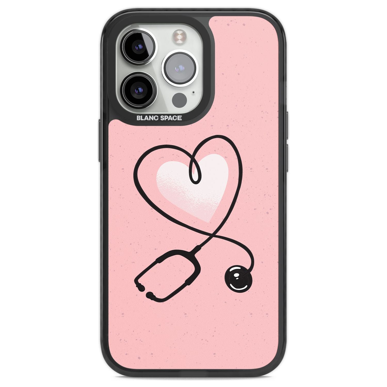 Medical Inspired Design Stethoscope Heart iPhone Case - Blanc Space