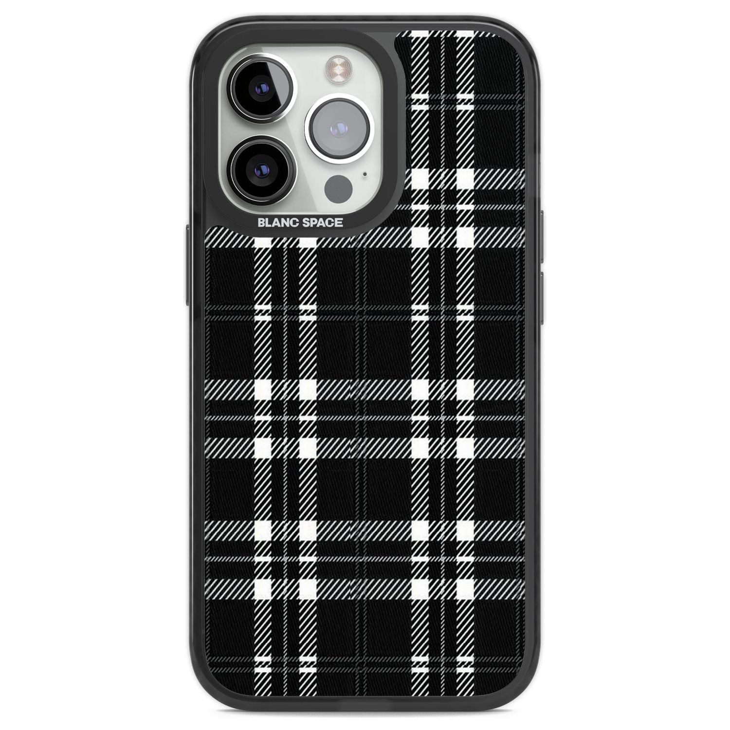 Divine Black Plaid iPhone Case - Blanc Space